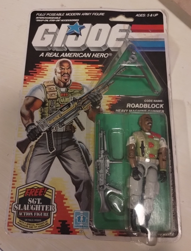 HASBRO - GI JOE - 1986 - HEAVY MACHINE GUNNER ROADBLOCK MOC | eBay