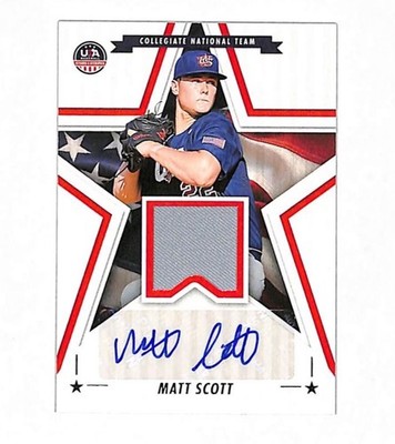 2025 Panini USA Stars & Stripes Matt Scott Auto Autograph Jersey Card ...