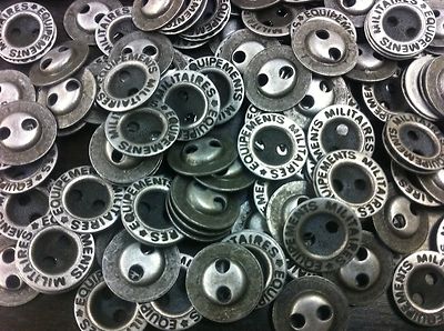 300 Vintage Shirting Metal Military Button Dark Gunmetal Finish 13MM 1/ ...