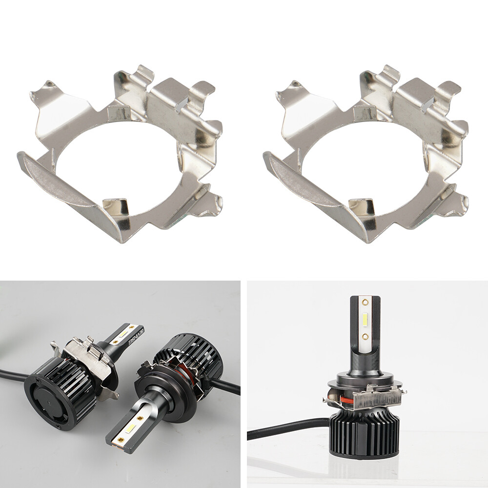 2x H7 LED Headlight Bulb Base Adapter Socket Holder Retainer Fits VW ...