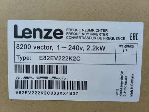 New Lenze E82EV222K2C Frequency Inverter Converter 8200 Vector 2.2kW | eBay