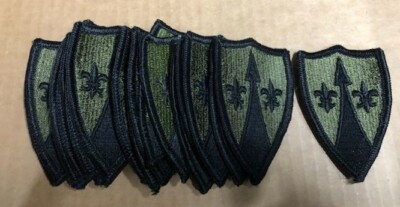 USA European Communications Zone ECZ OD Green BDU 20 piece dealer patch ...