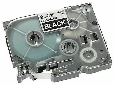 Brother TZ325 3/8in Labeling Tape 26 2ft White on Black for sale online ...