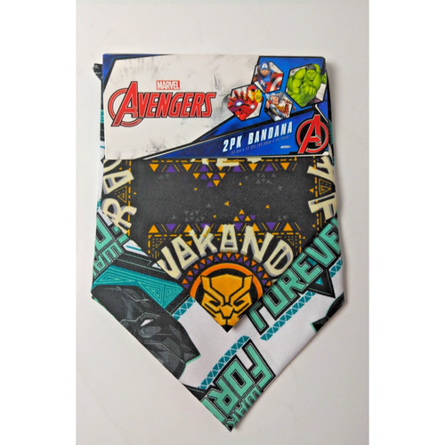 Marvel Avengers 2 Pack Bandana 17.5” Wakanda Forever Doggie Scarf ...