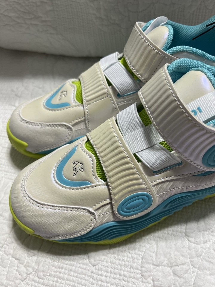 AND1 Strap Basketball Sneakers 2.0 Men’s Size 5 Shoes White Blue Neon ...