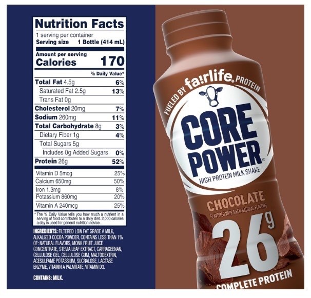 Fairlife Core Power 26g Protein Milk Shakes Ready To Drink Workout 12 ...