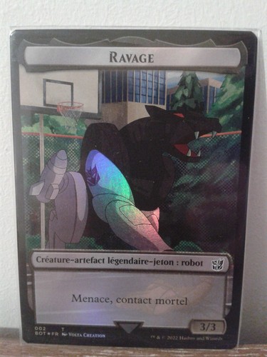 MTG - Ravage Token (Black 3/3) / Universes Beyond: Transformers / FOIL ...