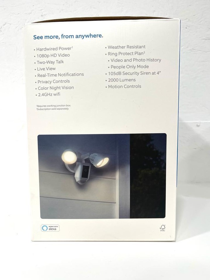 Ring Floodlight Cam Wired Plus | Outdoor Surveillance Camera Flood ...