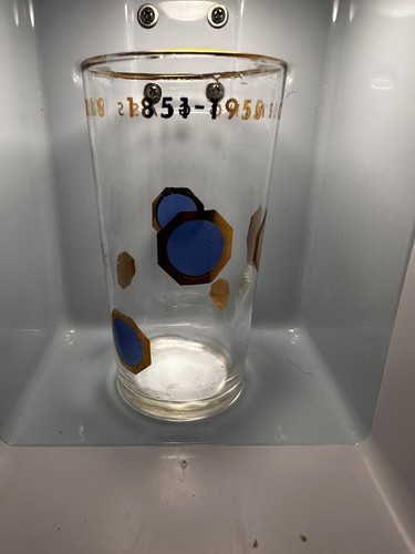 CORNING GLASS WORKS 1955 ANNIVERSARY GLASS Blue And Gold | eBay