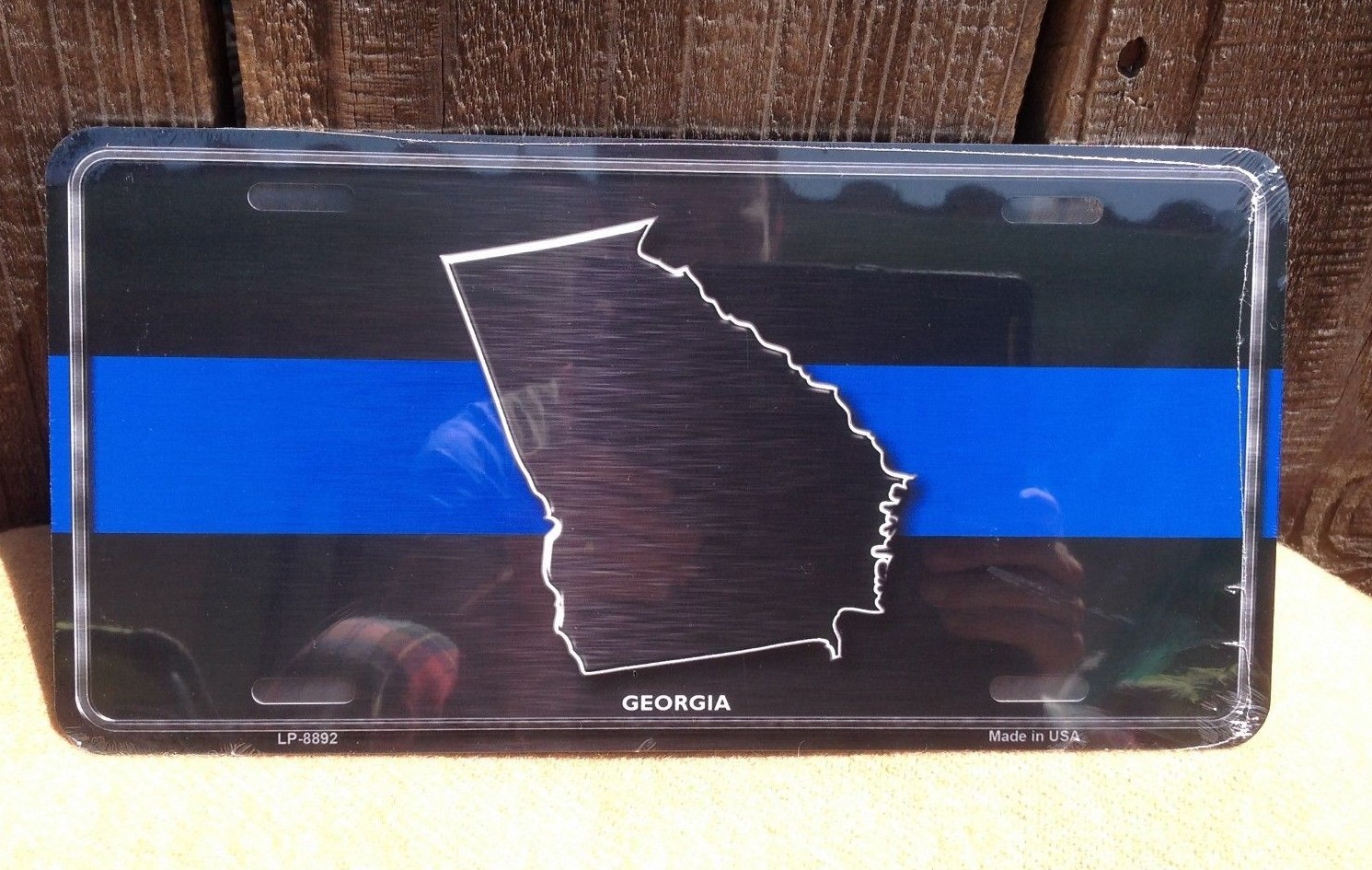 Georgia Thin Blue Line Police Auto Car Truck Tag Metal Novelty License ...