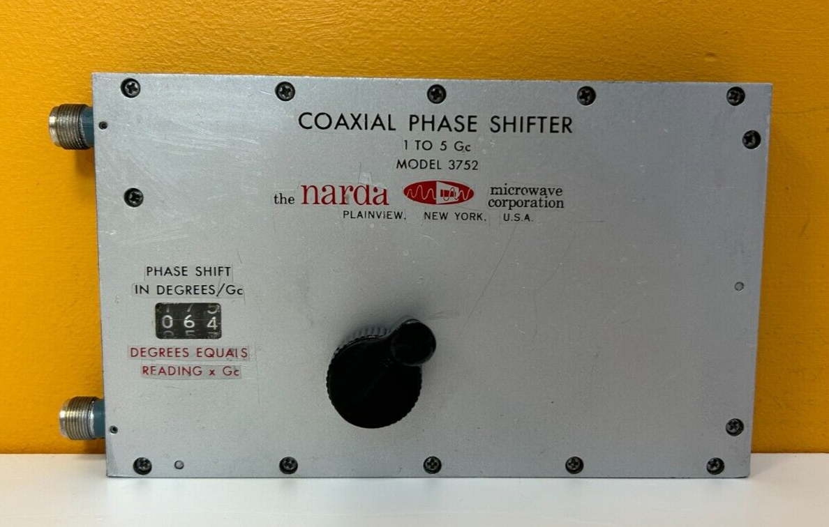 Narda Microwave Microline Coaxial Phase Shifter Model 3752 for sale ...