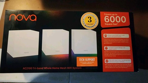 Wifi Extender System Tenda Nova Mesh MW6 (3-Pack) - Covers up to 6000 ...