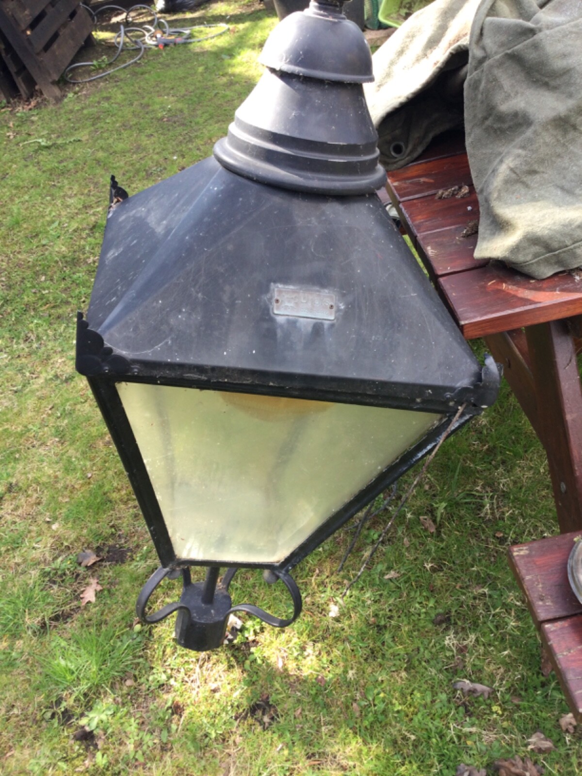 LARGE OLD COPPER steelVICTORIAN GAS STREET LAMP TOP | eBay UK