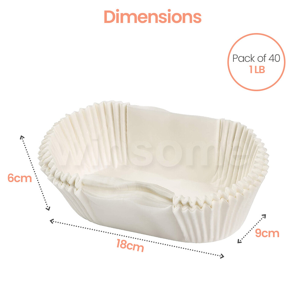 Non Stick 1lb 2lb 40Pack Set Loaf Tin Liners Paper Cake Tins Baking ...