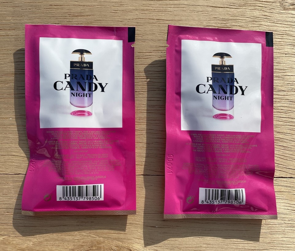 2 PRADA CANDY NIGHT Eau De Parfum Spray 1.5ml Sample Vial Pack EDP | eBay