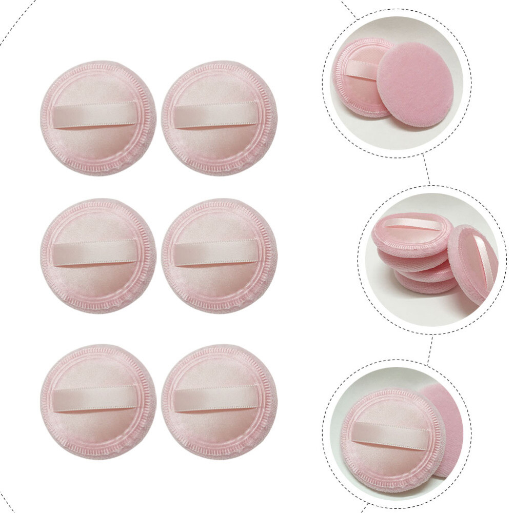 12PCS supple loose puff Cosmetics Puff Velour Fluffy Body Puffs | eBay