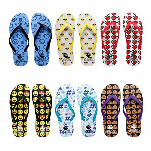 Emoji Hashtag Heart Poop Smile Sunglasses Love Media Flip Flops Thong ...