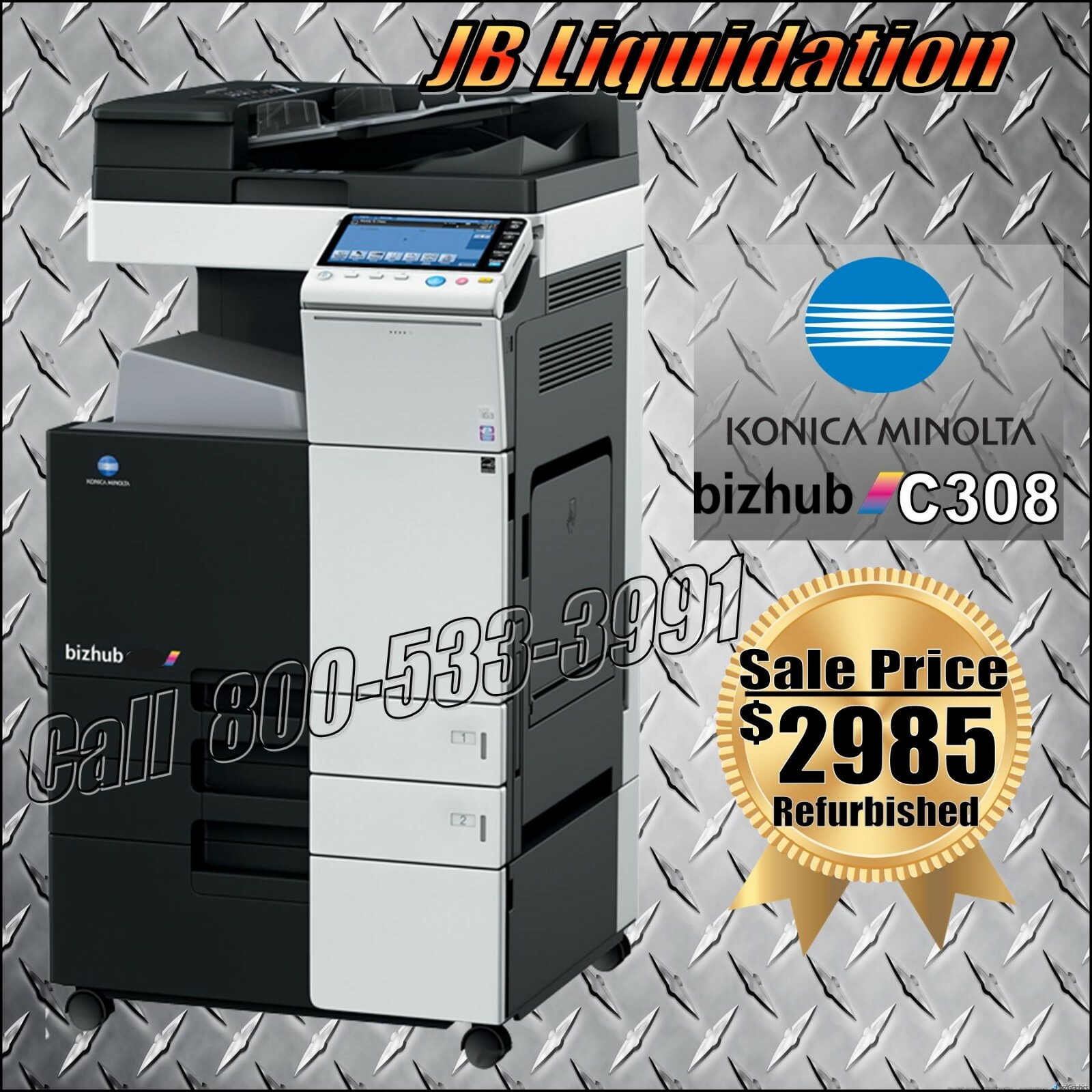 KONICA BIZHUB C308 COLOR COPIER NETWORK PRINTER SCANNER c258 c368 | eBay