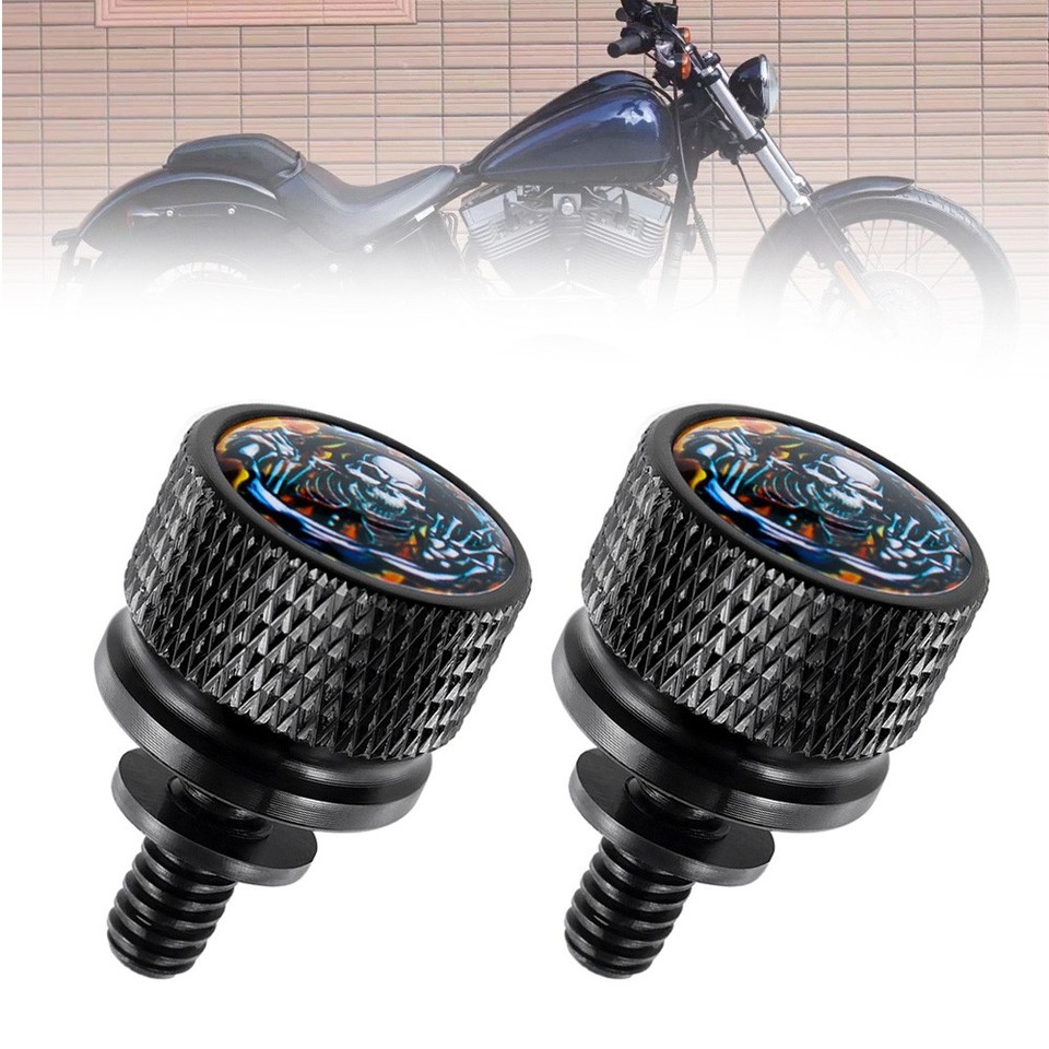 2 * 1/4-20 Thread Seat Bolt Aluminum black Fit For Harley Touring 1996 ...