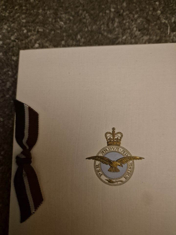 Rare Vintage Raf Ruislip Christmas Card Handwritten Officers Mess Air ...