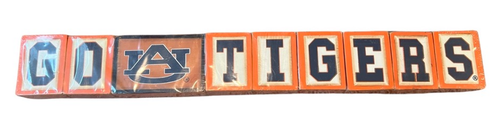 Go Auburn Tigers College Licensed Decor Sign Blocks Hanna'S Handiworks ...
