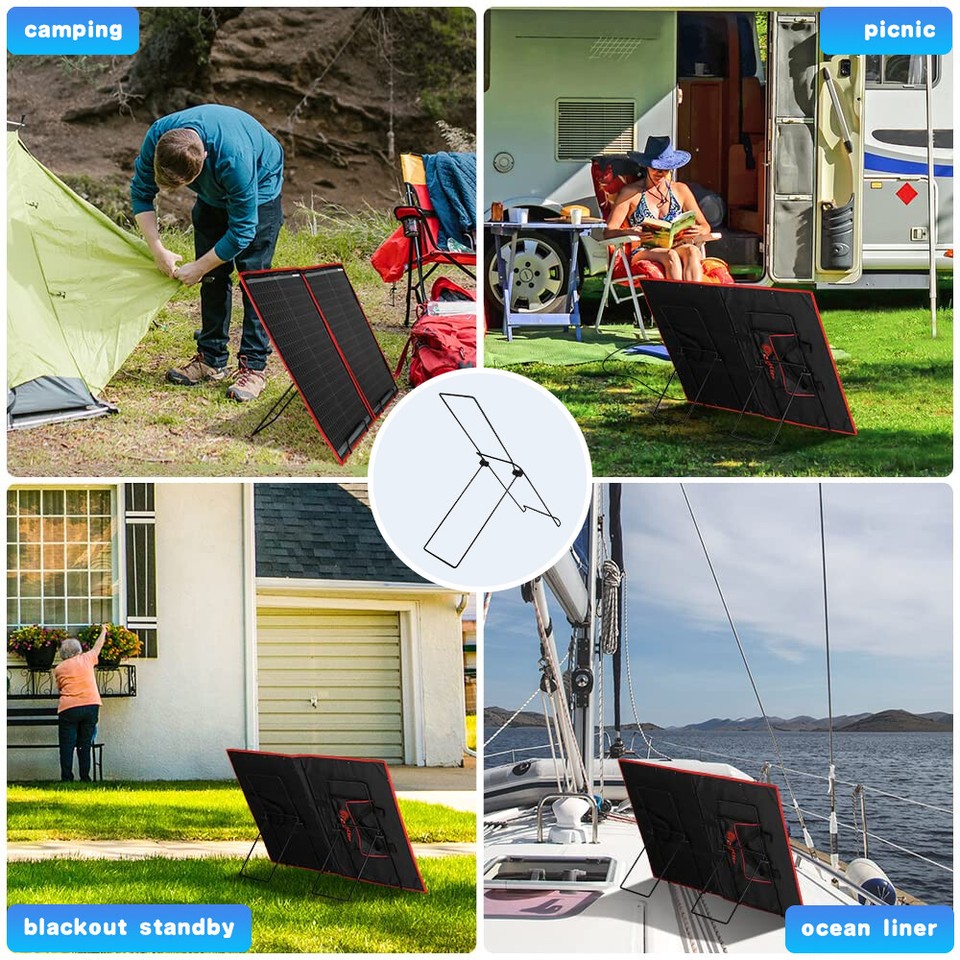 Solar Panel Stand 2PCS Solar Panel Holder Steel Panel Mobile Rack ...