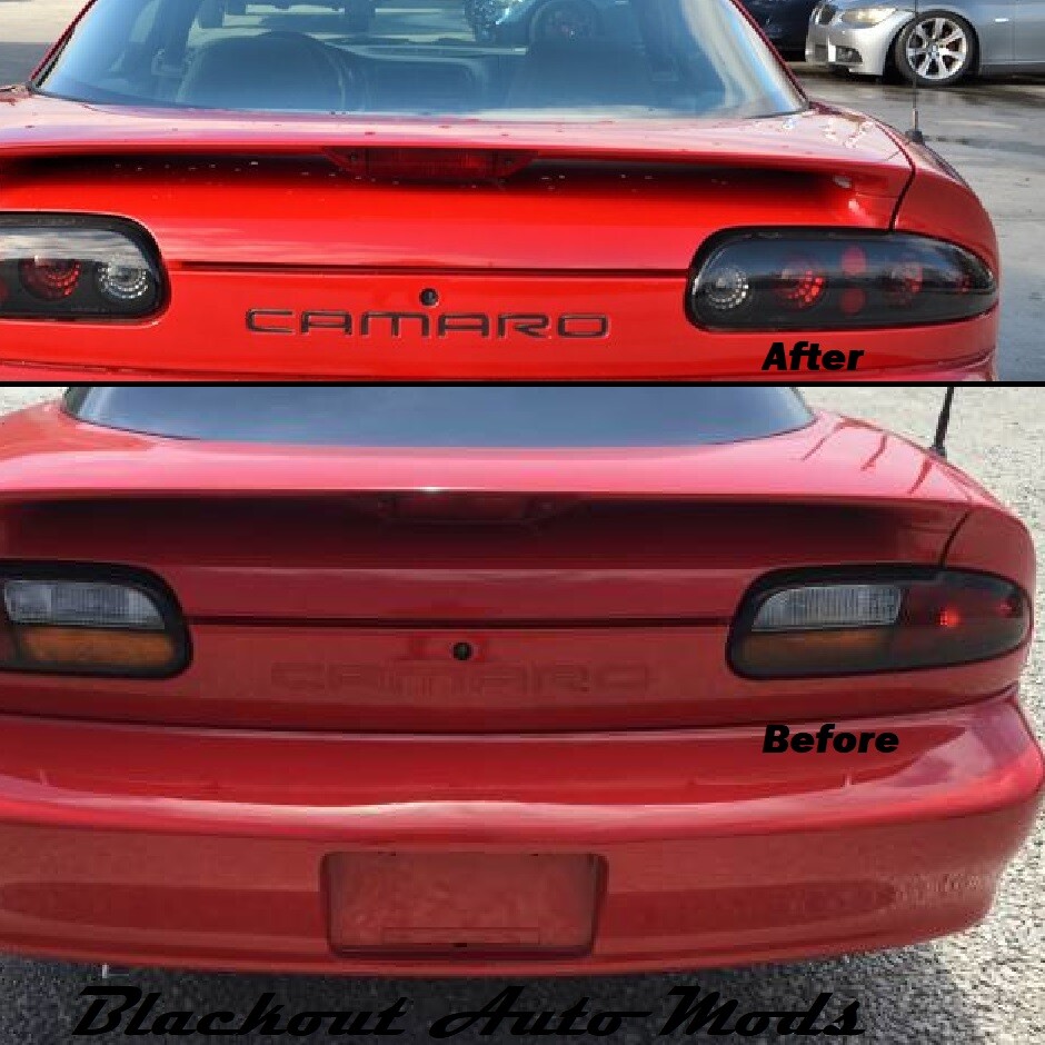 Gloss Black Rear Bumper Letters For 1993-2002 Chevy Camaro Precut Vinyl ...