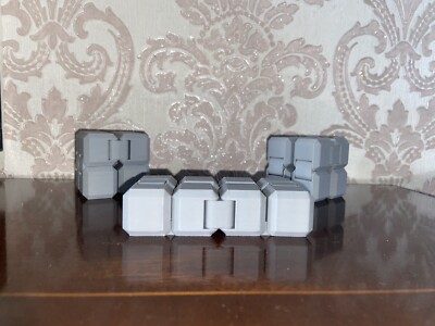 3D Printed Infinity Cube | Fidget Toy Cube | Desk Toy | Grey -150% ...