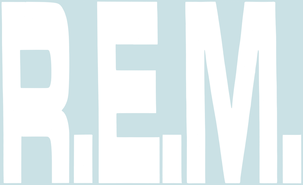 Vinyl Sticker - White R.E.M. Logo REM Alt Rock Music Band 90s RUB-ON ...
