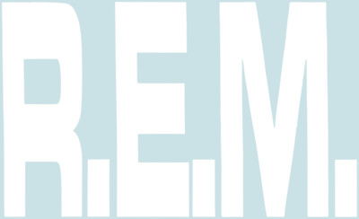 Vinyl Sticker - White R.E.M. Logo REM Alt Rock Music Band 90s RUB-ON ...