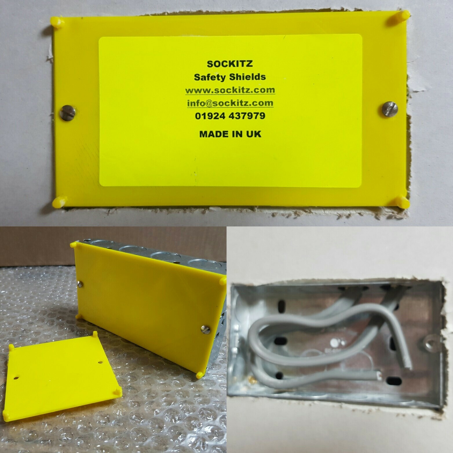 Sockitz Splatez Plaster Guard 1 & 2 Gang x 20 (10no of each) c/w screws ...