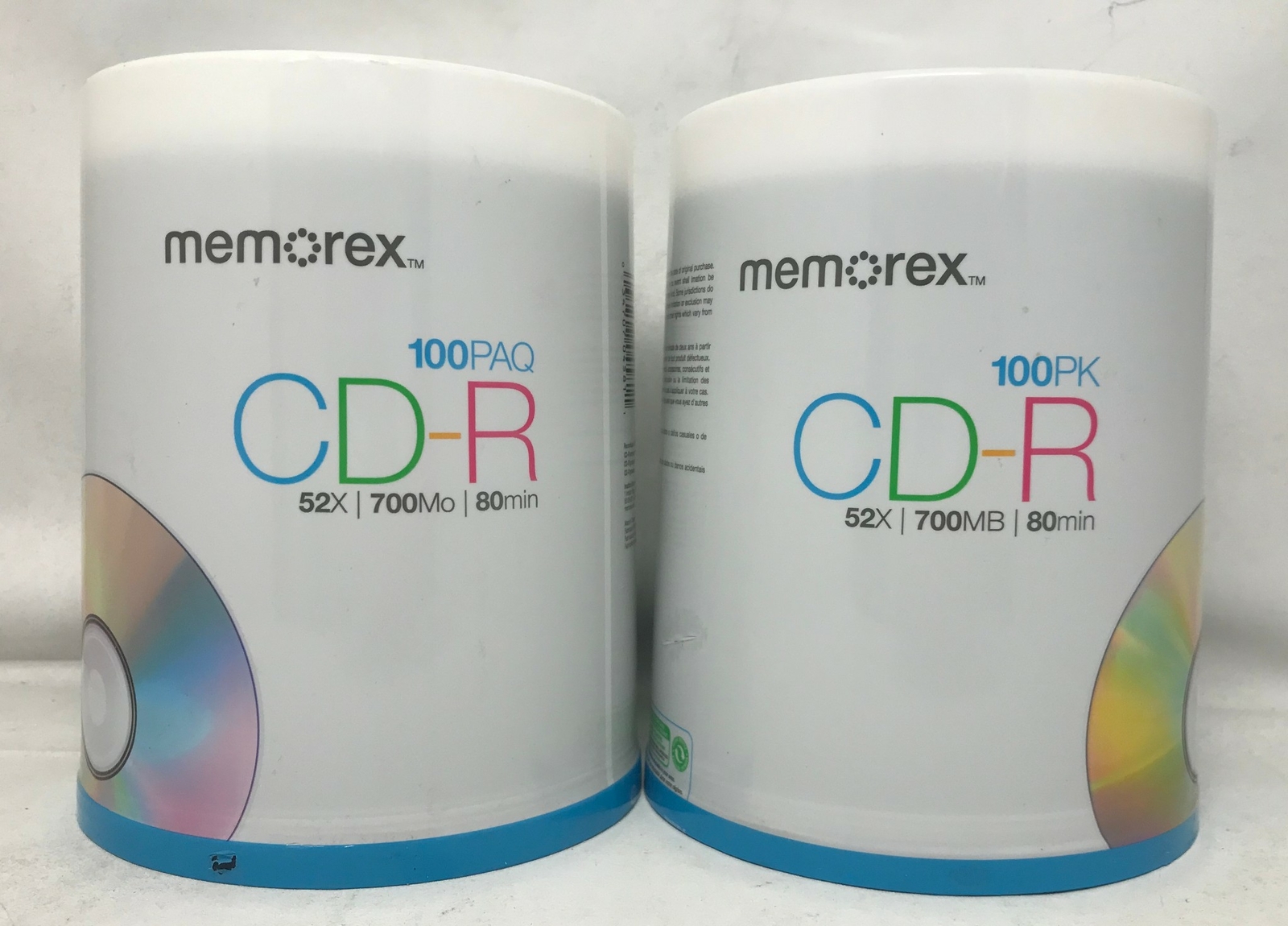 Memorex CD-R Recordable Media Spindle 100 CDs 52X 700 MB 80 Min Set of ...