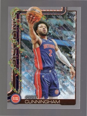 2025-26 Topps Holiday Cade Cunningham Silver Glitter #H32 | eBay