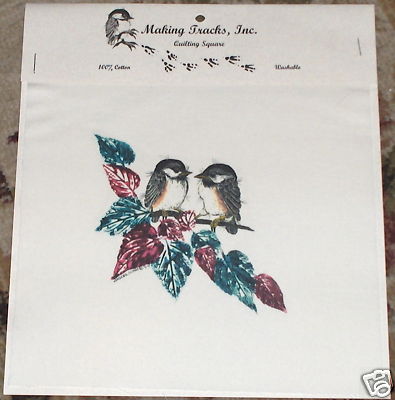 Making Tracks Chickadee / Birds Quilting Square #8026 | eBay