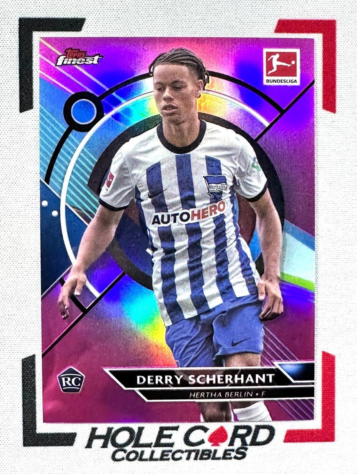 2022-23 Topps Finest Bundesliga - Derry Scherhant #16 Pink Refractor ...