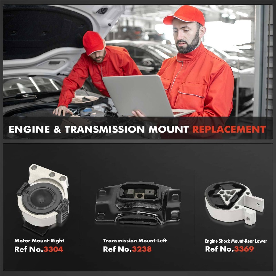 3x Engine Motor & Transmission Mount for Lincoln MKC 2015-2019 Automatic Trans | eBay