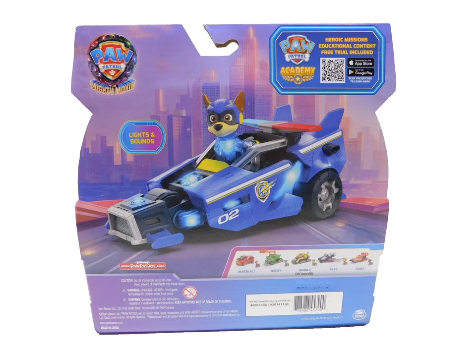 New PAW Patrol: The Mighty Movie Chase Rescue Cruiser with lights sound ...