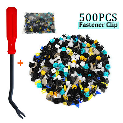 Auto Clips 500Pcs Car Fastener Clip Bumper Fender Trim Plastic Rivet ...