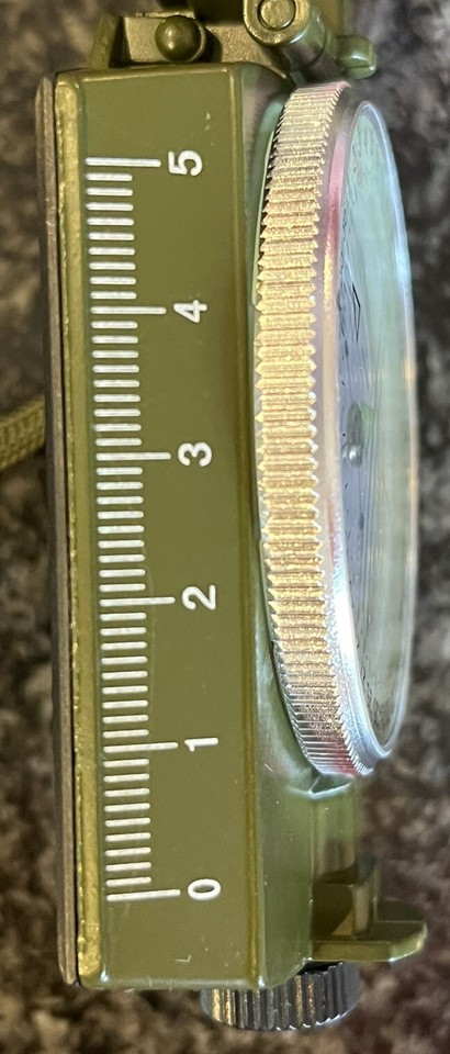 Lensatic Compass, army green, US Military Issue Pouch, bubble level 360 ...