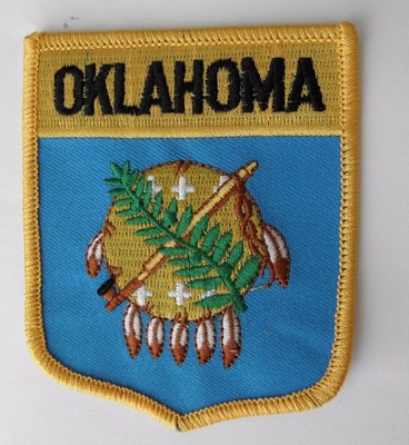 OKLAHOMA US STATE SHIELD PATCH 3.25 X 3 INCHES EMBROIDERED | eBay