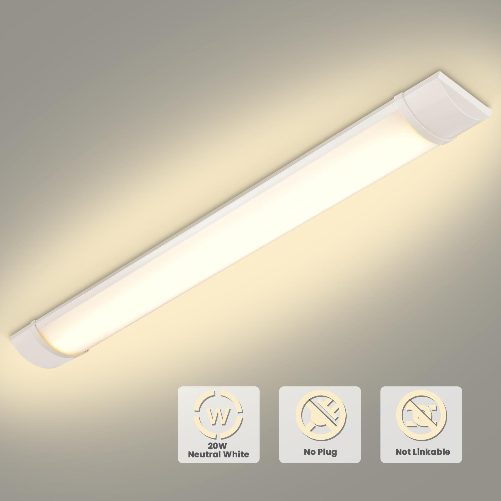 10PACK 4FT LED SHOP LIGHT 4500K Daylight Fixture LED Ceiling Lights ...