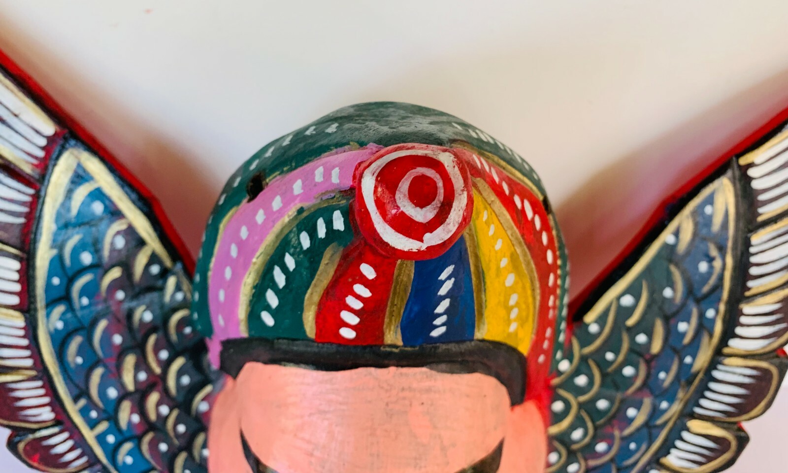 Mexican Folk Art Carved Wood Angel Cacheton Bust Wall Hanging Colonial ...