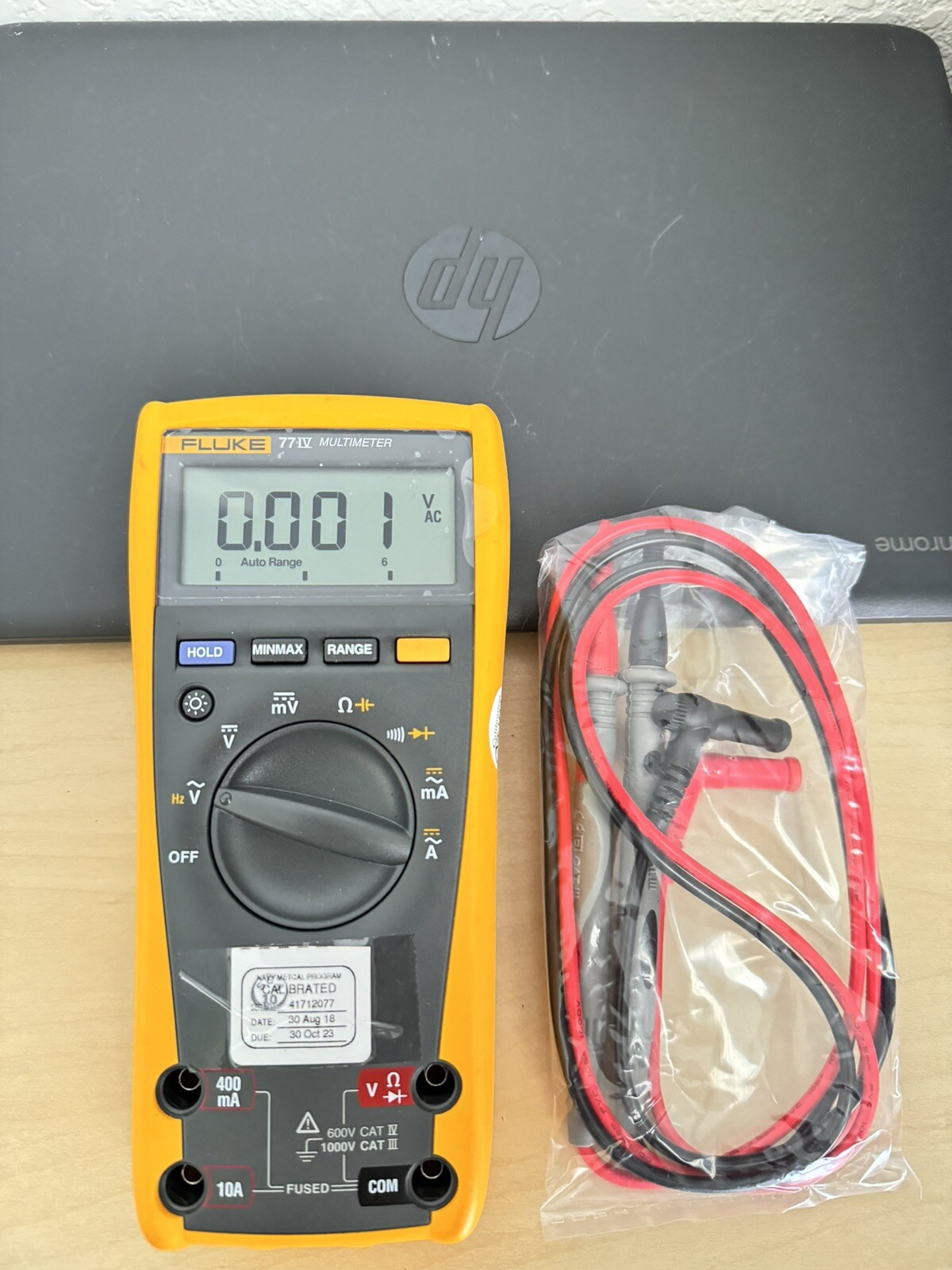 FLUKE 77-IV MULTIMETER W / LEAD SET & SCREEN PROTECTOR - FREE SHIPPING ...
