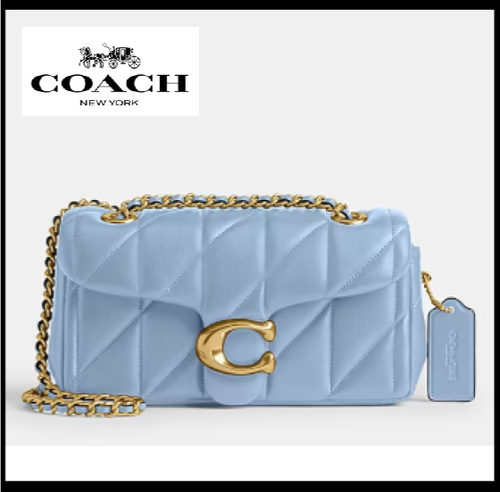 COACH CP149 Tabby Shoulder Bag 20 Quilting Nappa Leather Blue Outlet ...