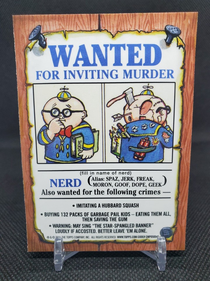 Sloshed Josh 2021 Topps Chrome SAPPHIRE Garbage Pail Kids REFRACTOR ...