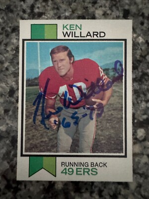 Ken Willard Signed San Francisco 49ers Card 1973 Topps | eBay