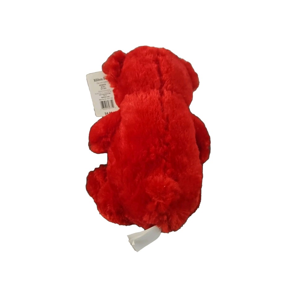2016 Walmart Red Ribbon Bear Stuffed Animal Toy Valentine Love 12 inch ...