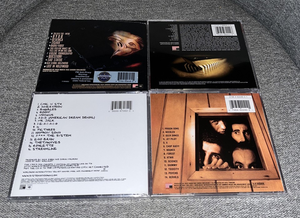 System of a Down 4 CD Lot Mezmerize, SOAD, Steal This Album, Toxicity ...