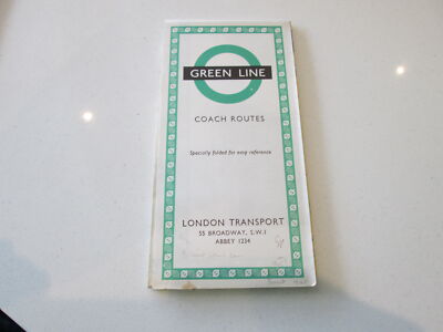 London Transport Green Line Coach Routes Map 1963 undated version | eBay UK
