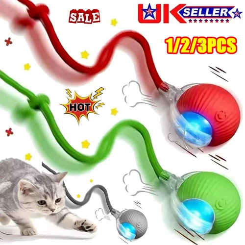 Automatic Rolling Ball Smart Pet Toy Electric Self-Moving Dog Cat ...